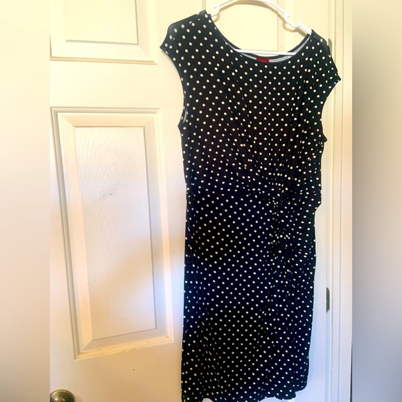Merona | Dresses | Xl Merona Black With White Polka Dot Dress | Poshmark